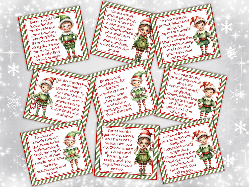 Elf Arrival Indoor Scavenger Hunt - 20 Clues| Elf Props | Printable Elf ...