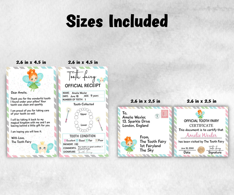 Tooth Fairy Note, Tooth Certificate, First Lost Tooth, Fairy Printable ...