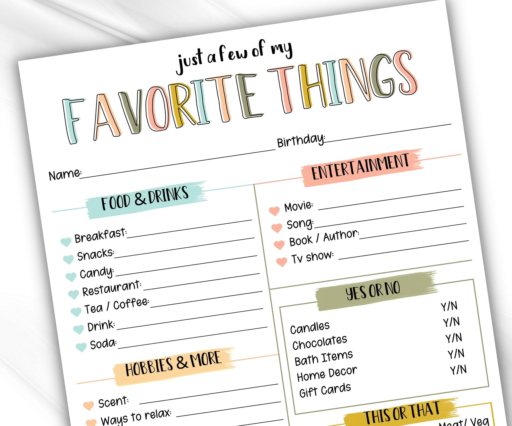 All About Me Questionnaire, Teacher Favorite Things Survey, Get To Know ...